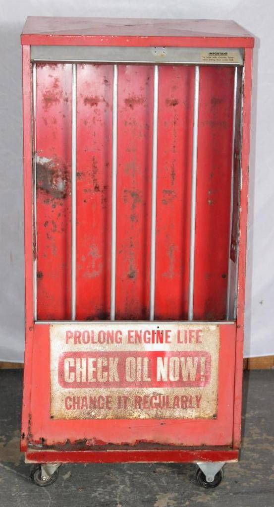 Seloil Service Station Oil Can Display Rack Auction