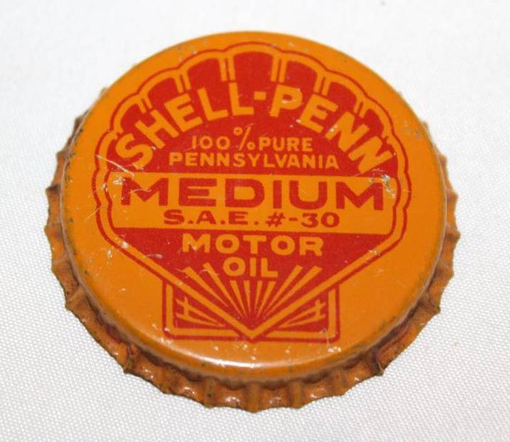 Shell Penn Medium Oil Bottle Caps Auction