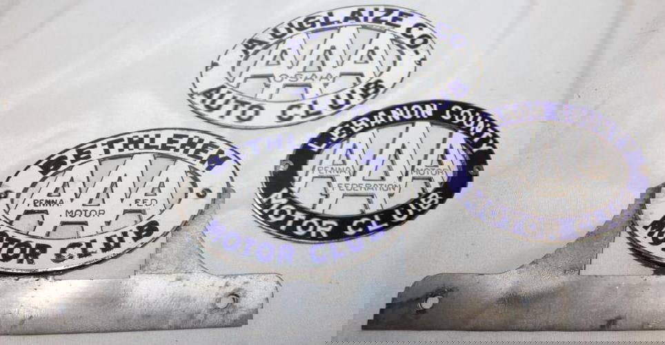 Group Of 3 Pennsylvania Aaa Auto Club Emblem Badges Auction