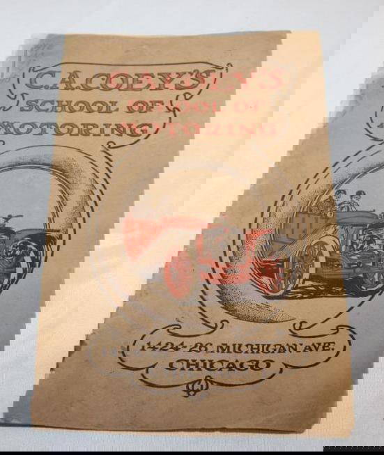 1912 Coey Flyer School Of Motoring Book Auction