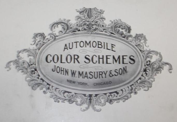 Masury Automobile Paint Color Scheme Sample Book Auction