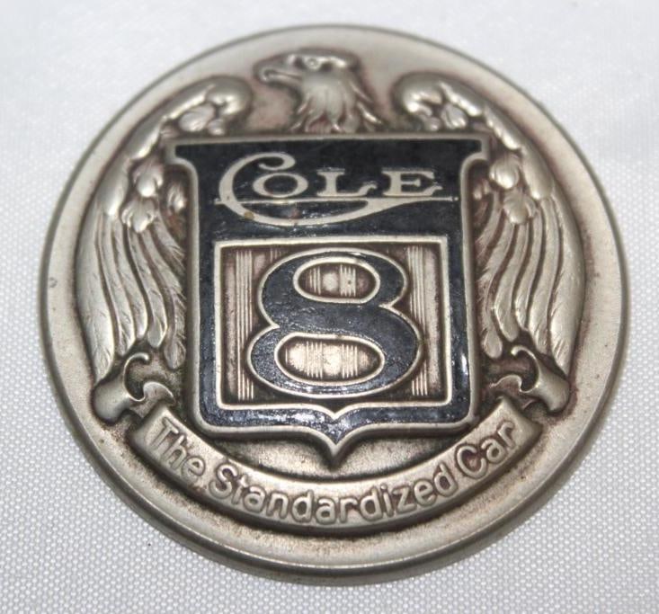 1915 Cole 8 Hubcap Emblem Badge Auction