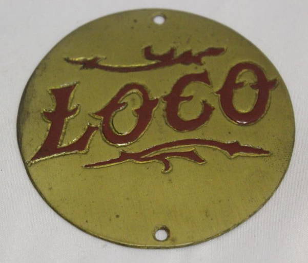 Brass Locomobile Radiator Emblem Badge