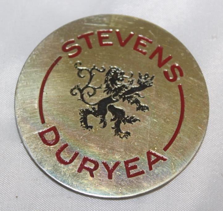 1924-1927 Stevens Duryea Motor Car Co Hubcap Emblem Badge Auction