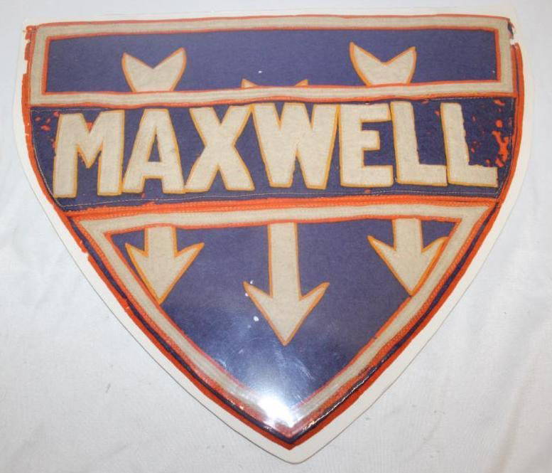 Large Maxwell Motor Car Co Advertising Pennant Patch Auction