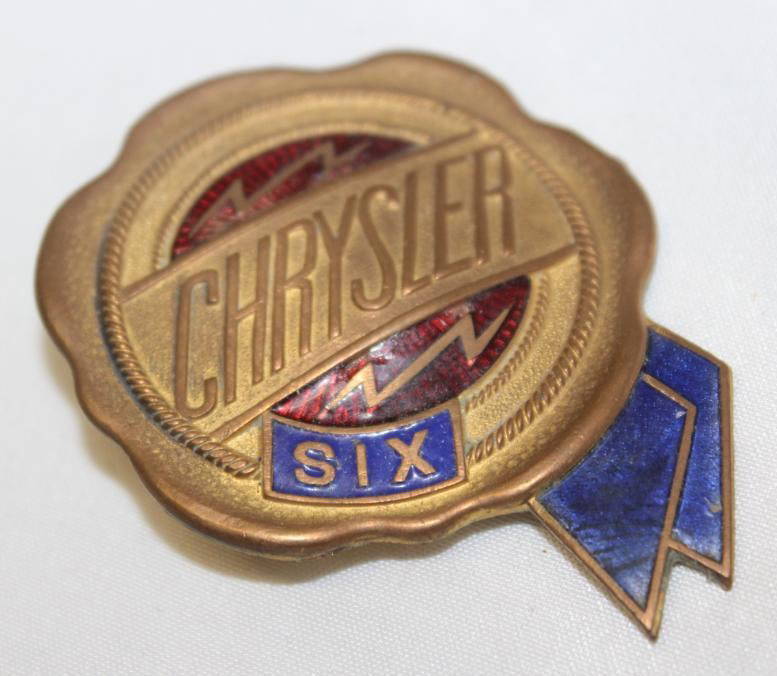 1927 Chrysler Six Radiator Emblem Badge Auction