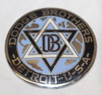 1917-1925 Dodge Brothers Radiator Emblem Badge Auction