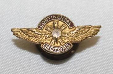 Continental Motors Winged Wheel Pin Badge Auction