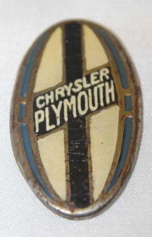 1920's-1930's Chrysler Plymouth Radiator Emblem Badge Auction