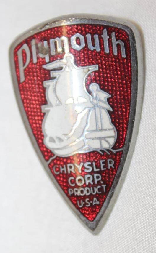 1935-1937 Chrysler Plymouth Radiator Emblem Badge Auction