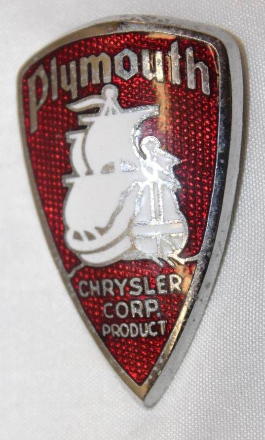 1935-1937 Chrysler Plymouth Radiator Emblem Badge Auction