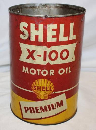 Shell X100 Premium 5 Qt Motor Oil Can