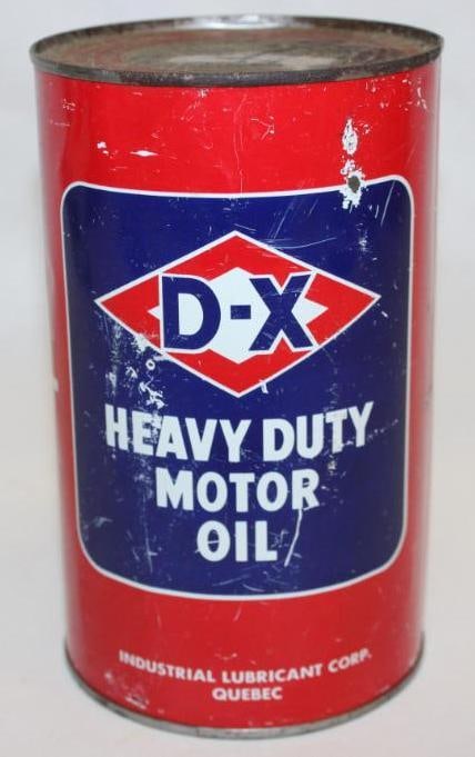 Dx Heavy Duty Metal 1 Imperial Quart Motor Oil Can Auction