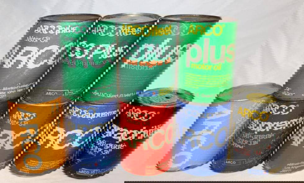 Group Of 8 Arco Atlantic Richfield 1 Quart Motor Oil Cans Auction