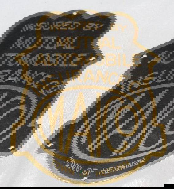 Mutual Automobile Insurance Co Of Herman Radiator Emblem Badge Auction