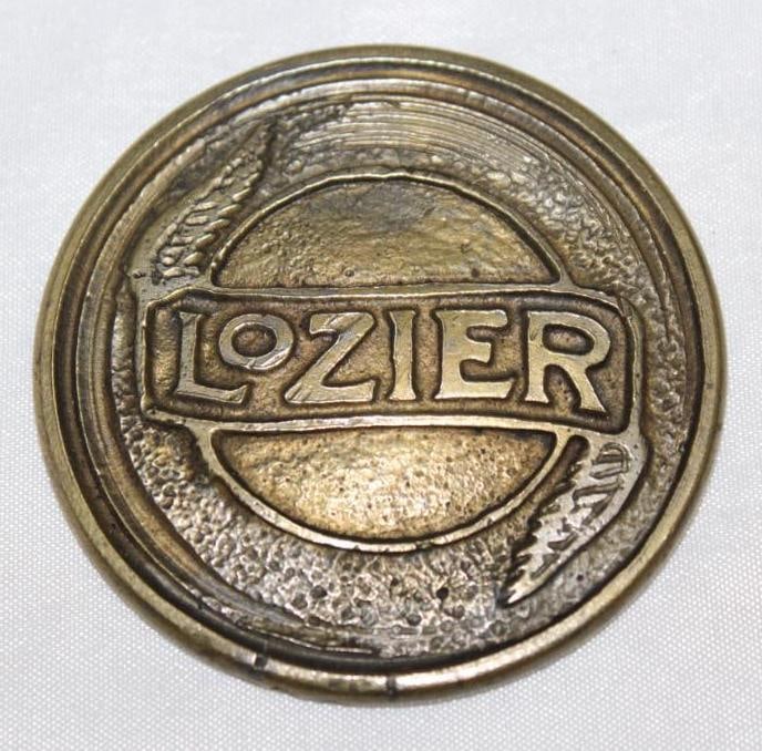 1912 Lozier Motor Car Co Brass Hubcap Emblem Badge Auction
