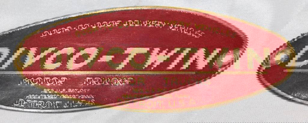 1936-1937 Divco-twin Truck Radiator Emblem Badge Auction