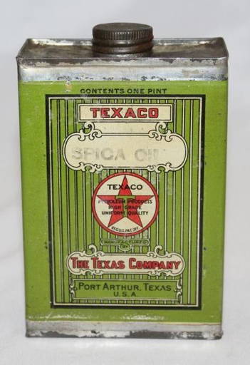 Texaco Spica Oil Pint Oil Can Port Arthur