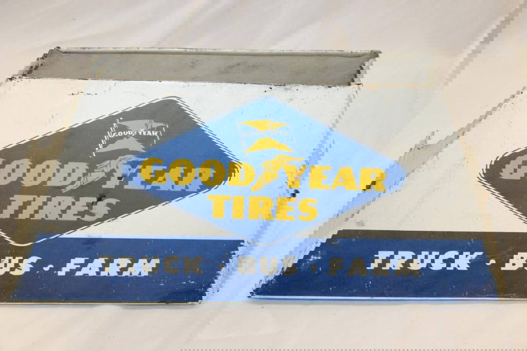 Goodyear Truck Bus Farm Tires Advertising Tire Display Stand Auction
