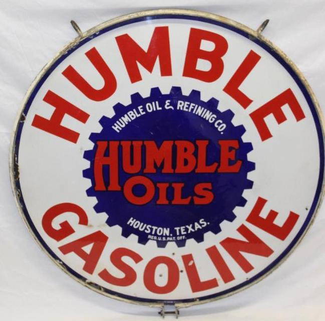 Humble Refining Oils And Gasoline Porcelain Service Station ...