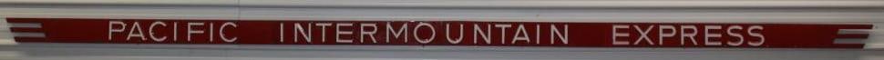 Pie Pacific Intermountain Express Trucking Embossed Porcelain Sign Auction