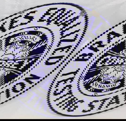 Cowdrey Brakes Equalized Testing Station Dsp Porcelain Sign With Wheel ...