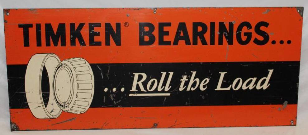 Timken Bearings "roll The Load" Advertising Sign Auction