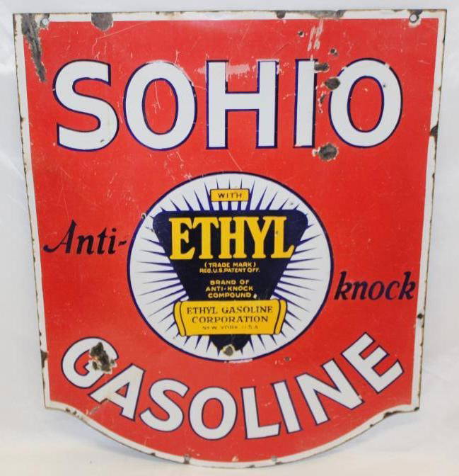 Sohio "anti-knock" Ethyl Gasoline Porcelain Sign Dsp - Jun 22, 2024 ...