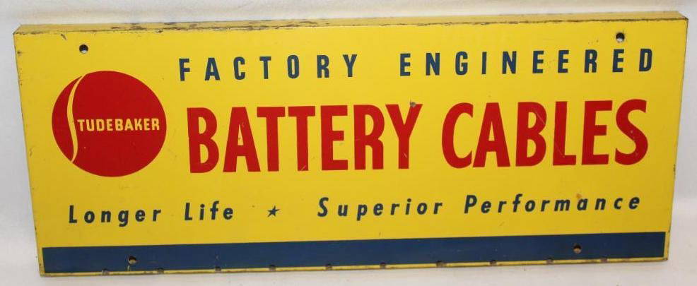 Studebaker Dealership Battery Cables Display Rack Sign