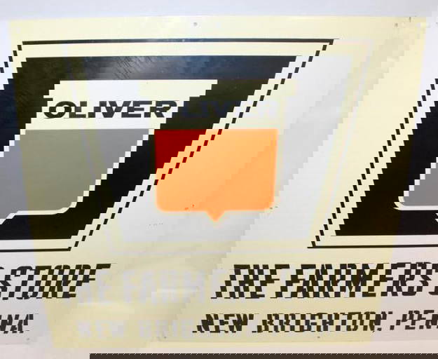 Oliver Tractors Dealership Tin Advertising Sign