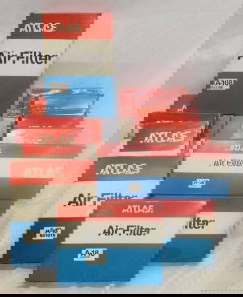 Large Group Of 13 Atlas Advertising Products; Air Filters Auction