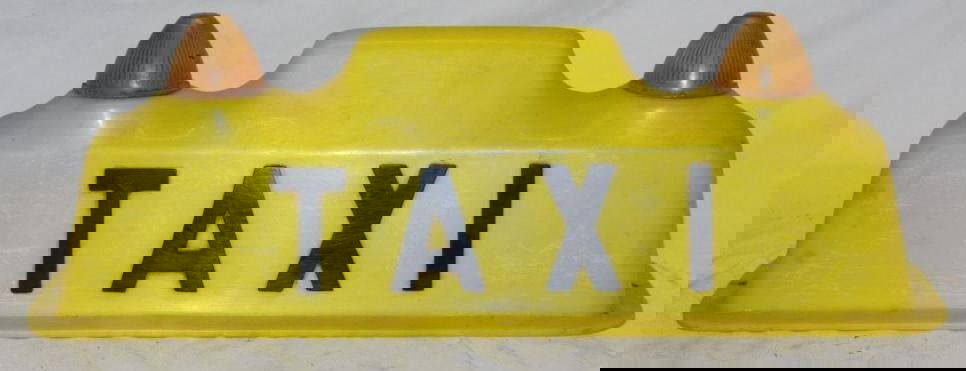 Taxi Cab Car Topper Lighted Sign Auction