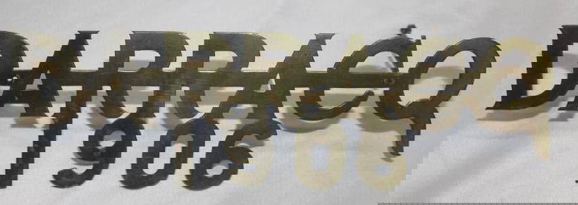 1906 Darracq Brass Radiator Emblem Script Auction