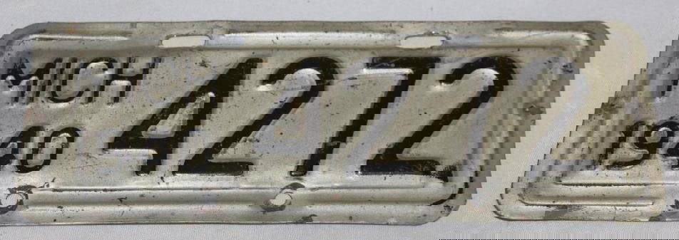 1940 Michigan Motorcycle License Plate Auction