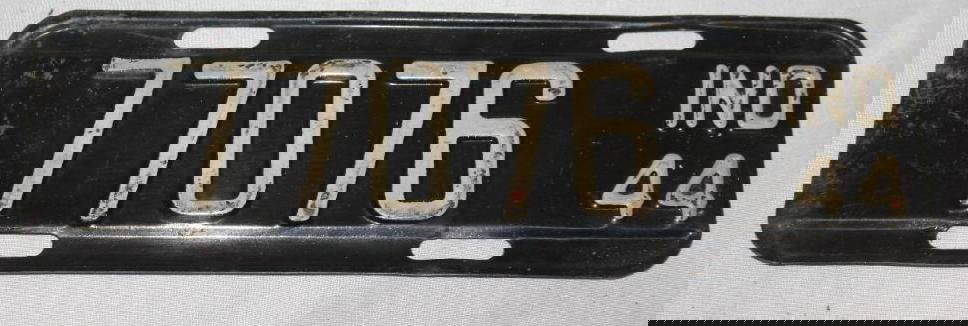 1944 Indiana License Plate Extension