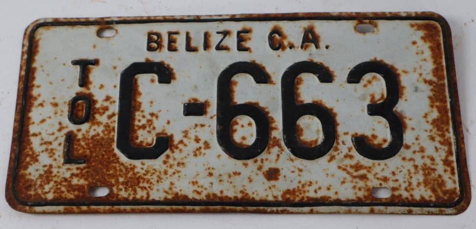 Belize C.a. License Plate Auction