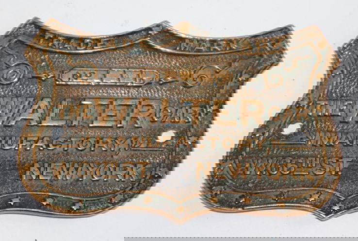 1903-1905 Brass The Walter Car Serial Data Tag Auction