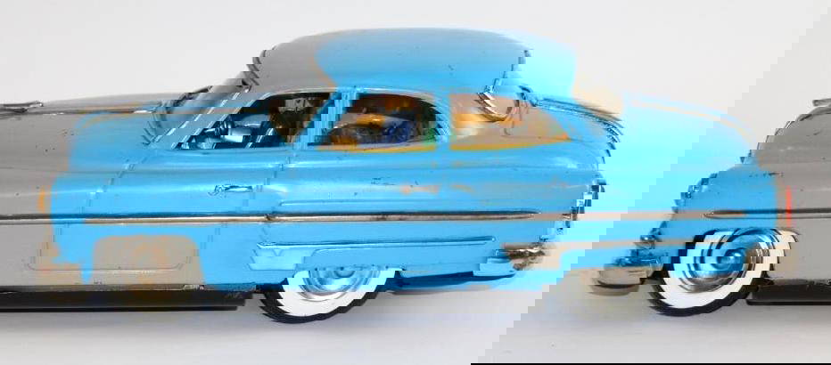 1940's 1950's Chiko Blue Pontiac Coupe Friction Tin Toy Car From Japan