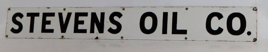 Stevens Oil Company Porcelain Sign Auction