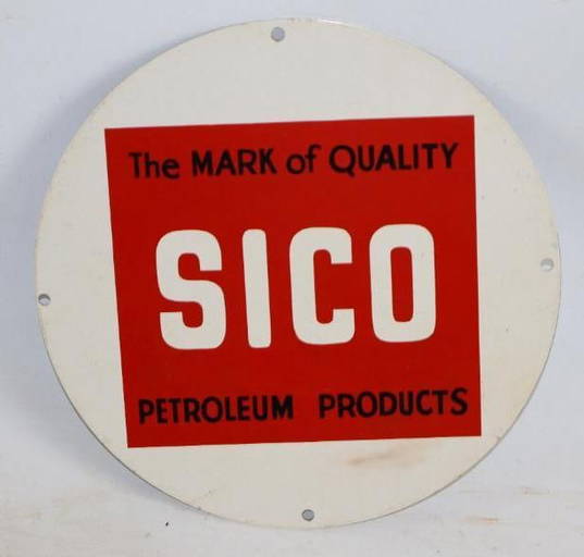 Sico Petroleum Advertising Pump Plate Sign