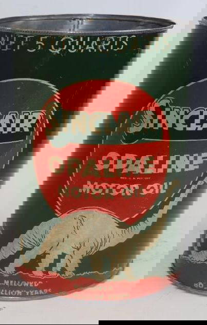 Sinclair Opaline Metal 5 Quart Oil Can Auction