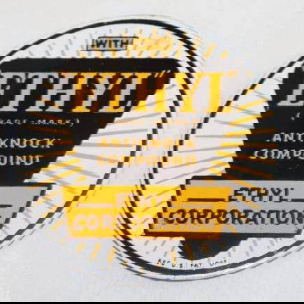 With Ethyl Antiknock Compound Porcelain Gas Pump Advertising Sign Auction