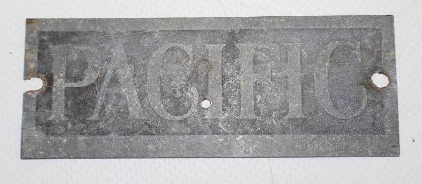 Pacific Name Plate Emblem Auction