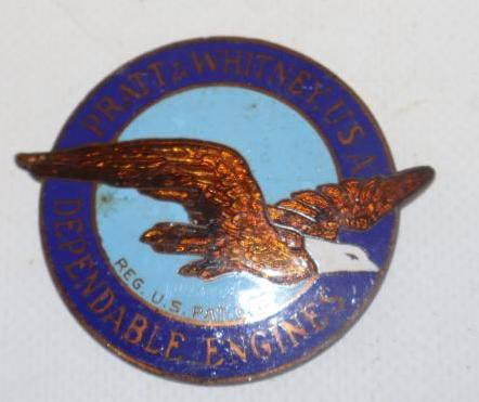 1940's Cloisonne Pratt & Whitney Radiator Emblem Badge Auction