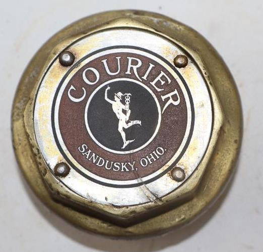 Courier Sandusky Ohio Brass Automobile Threaded Hubcap Auction