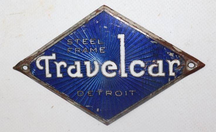 1930's Cloisonne Travelcar Radiator Emblem Badge Auction