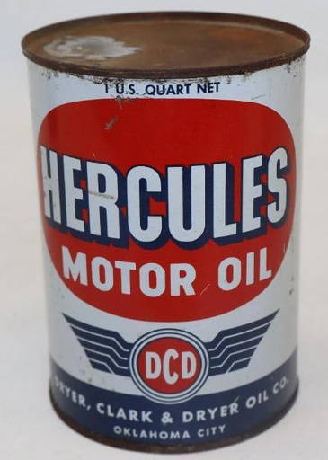 Hercules Motor Oils One Quart Can.