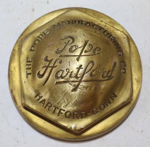Pope Hartford Brass Threaded Automobile Hubcap Auction