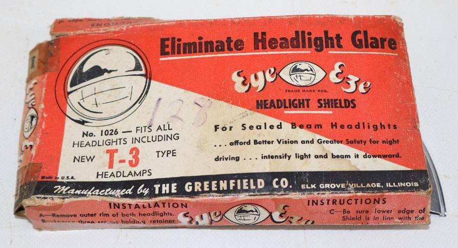 Nos Eye Eze Head Light Shields In Original Box Auction