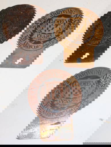 Group Of 3 Jewel Safe Driving Award License Plate Toppers